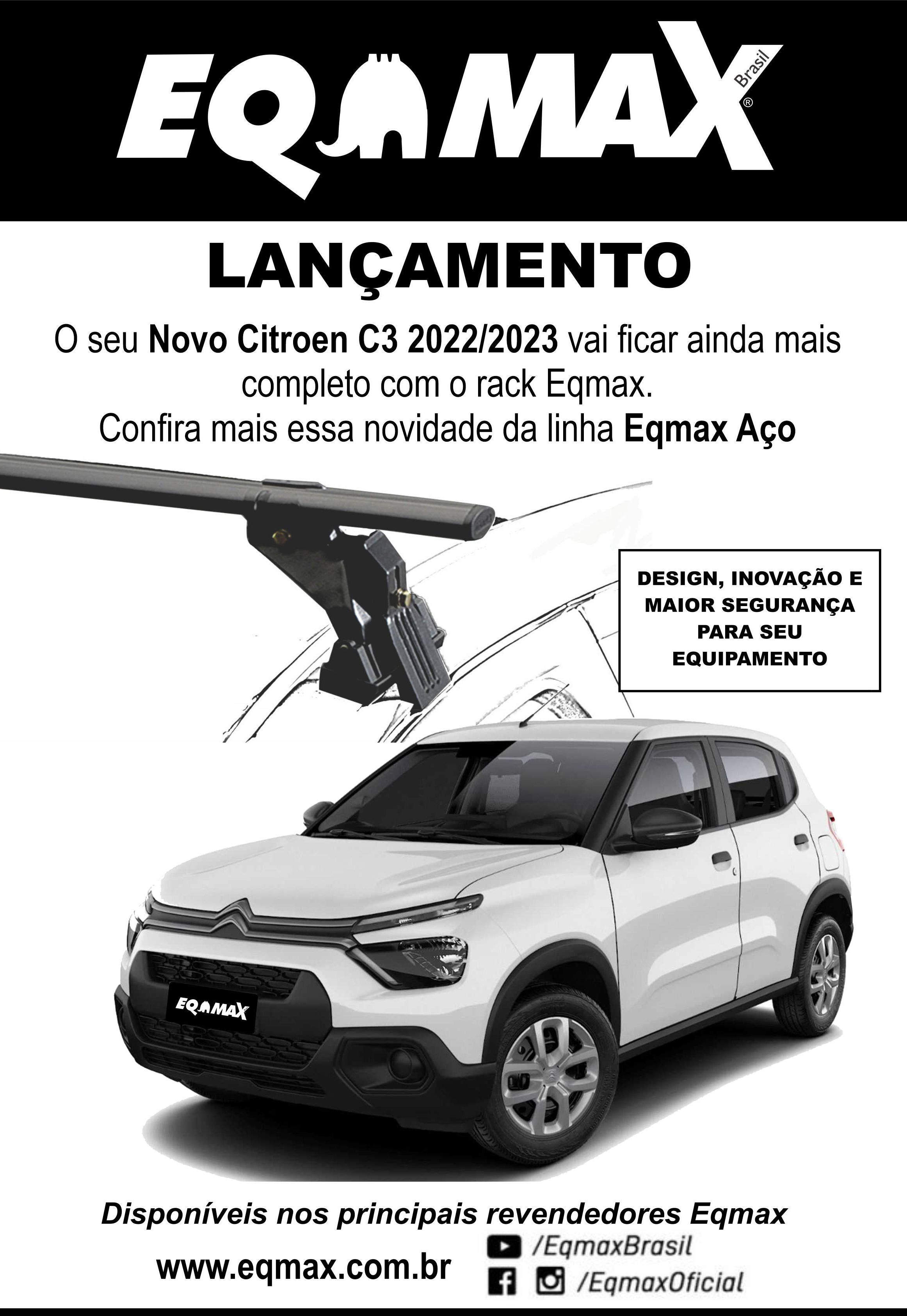Eqmax lança rack Eqmax Aço para Novo Citroen C3 2022/2023 – EQMAX